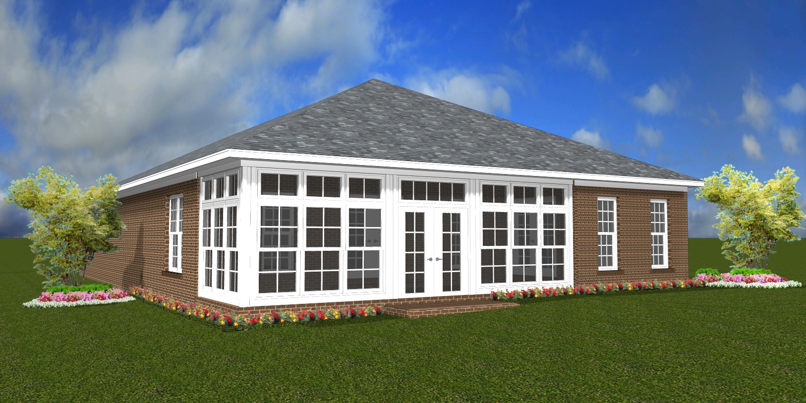 Porch Converted to Sunroom - Dream Home Designs Online